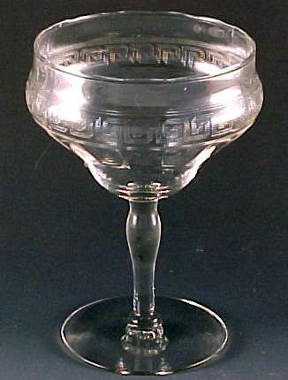 Antiquing Together Tuesdays – Greek Key Etched Stemware