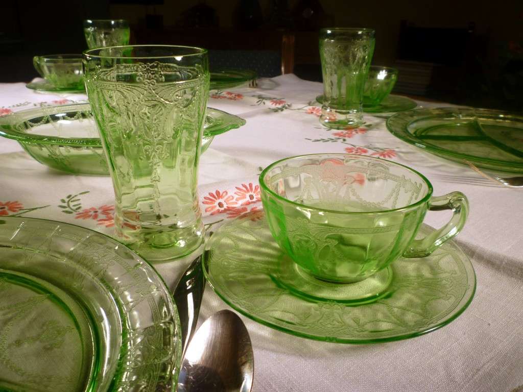 Cameo Depression Glass Dinner Table – Tablescape Thursday