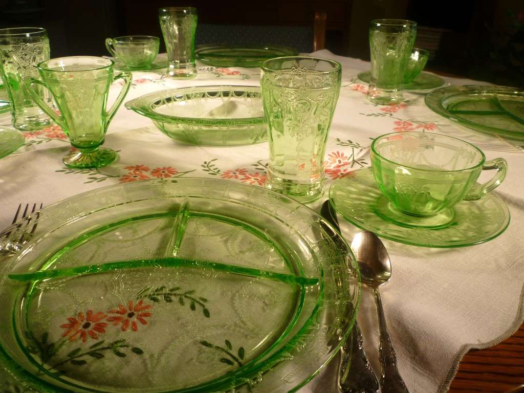Cameo Depression Glass Dinner Table – Tablescape Thursday