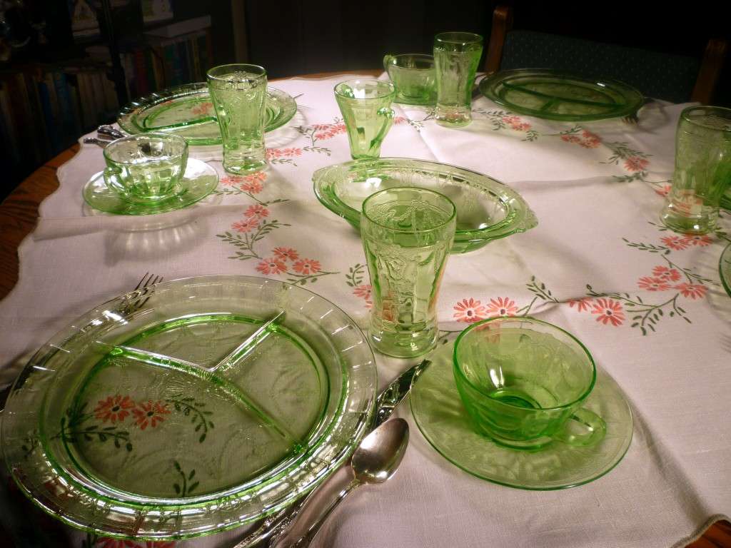 Cameo Depression Glass Dinner Table – Tablescape Thursday