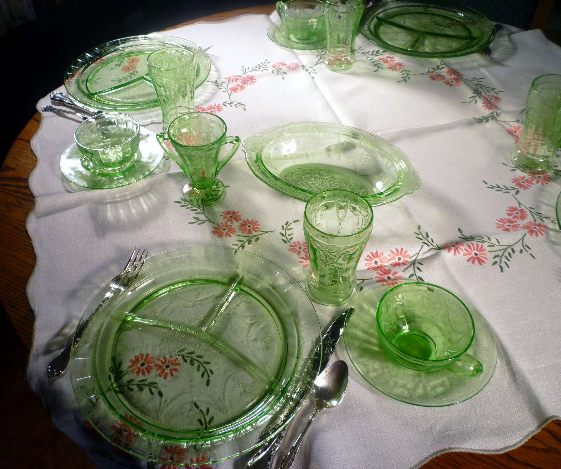 Cameo Depression Glass Dinner Table – Tablescape Thursday