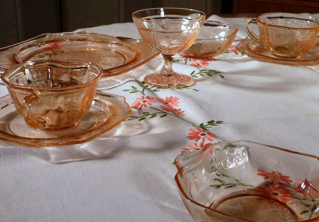 Princess Pink Depression Glass Table for Four – Tablescape Thursday