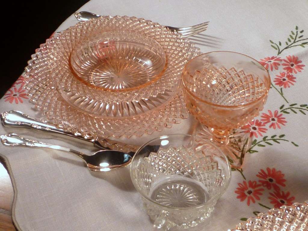 Mostly Pink Miss America Depression Glass Tablescape Thursday