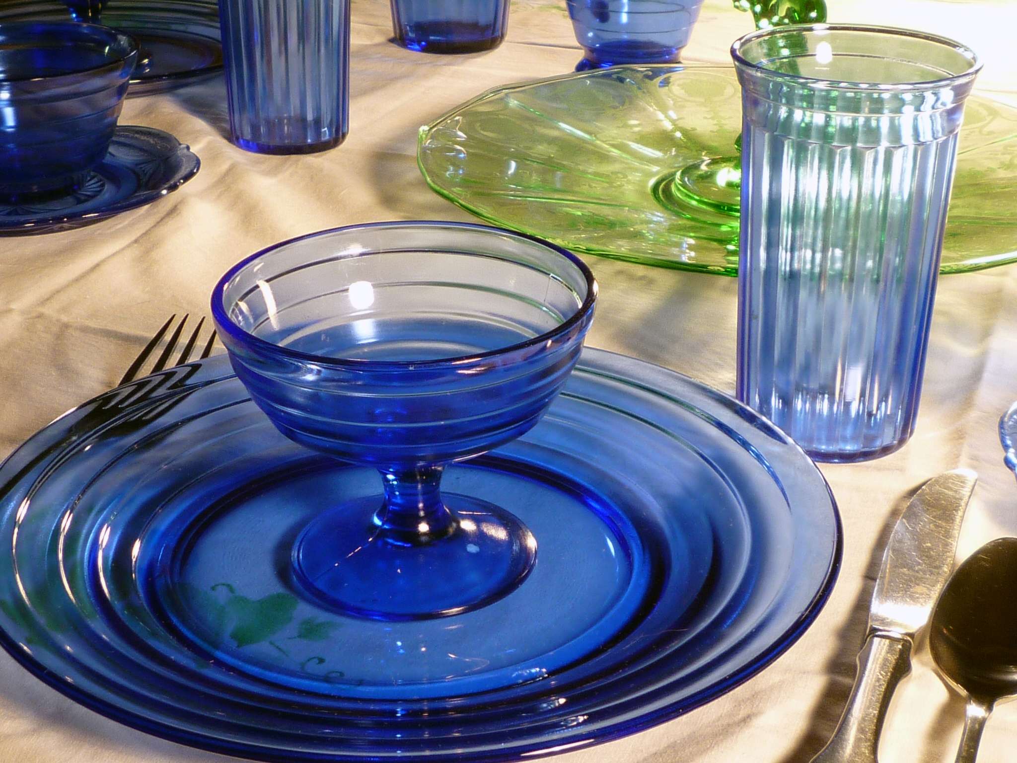 Aurora Depression Glass from Hazel Atlas