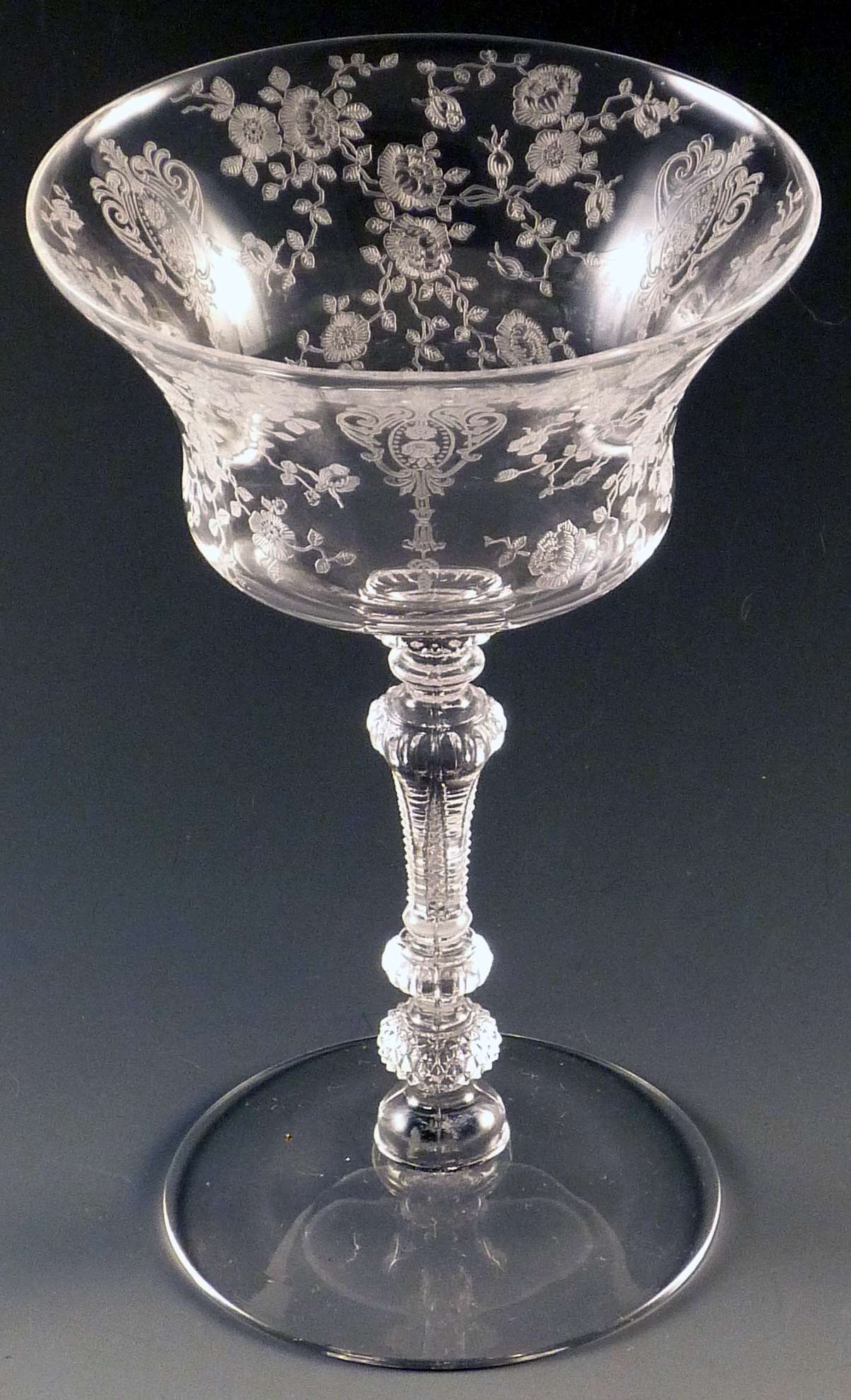 Cameo Patterns in Elegant Glass: Tiffin Cherokee Rose and Cambridge ...