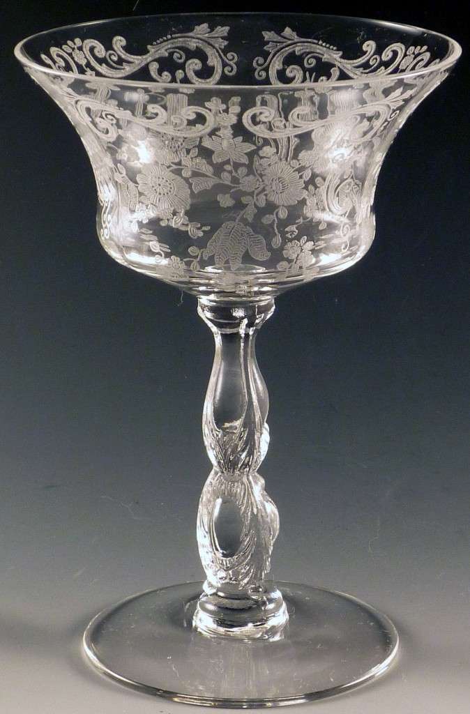 Cambridge Stemware – Let’s Look at Stems – Rose Point and Chantilly