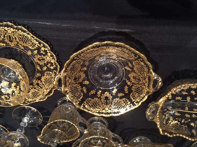 Elegant Glass Trimmed with Gold