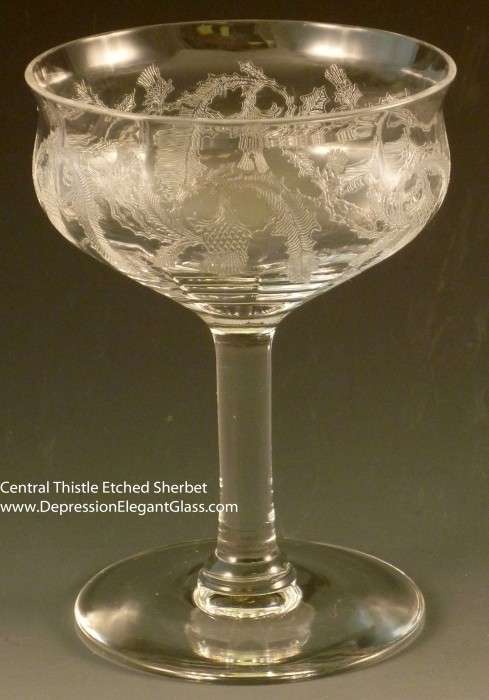 Depression Glass Thistle Pattern