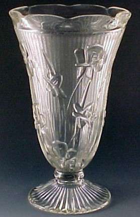 Iris and Herringbone Depression Glass on Parade