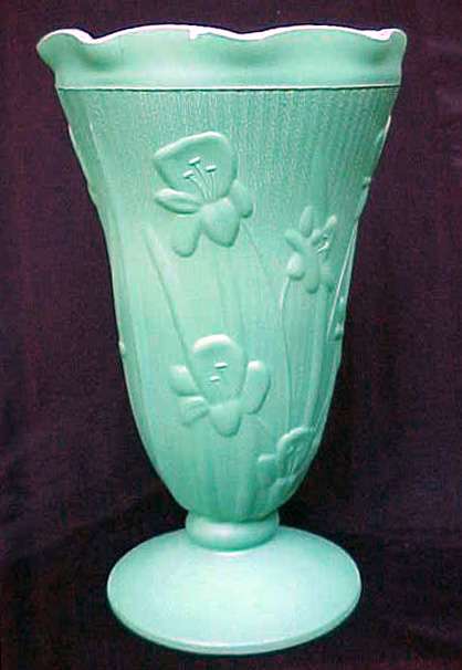 Iris and Herringbone Depression Glass on Parade