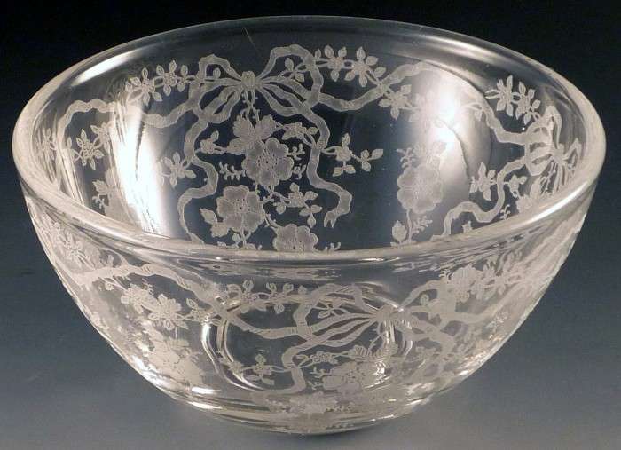 Fostoria Romance Etched Crystal Bowl